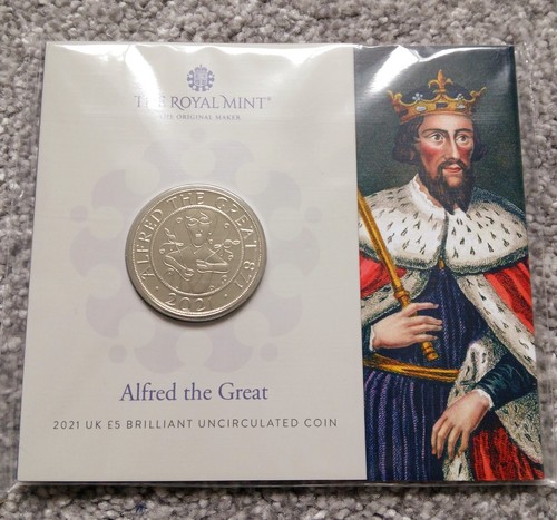 2021 Alfred The Great £5 Coin Five Pound BUNC Pack Uncirculated VERY ...
