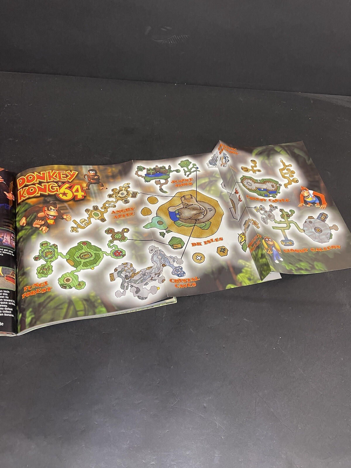 Nintendo N64 Prima's Official Strategy Guide Donkey Kong 64 w/ Map Fold ...