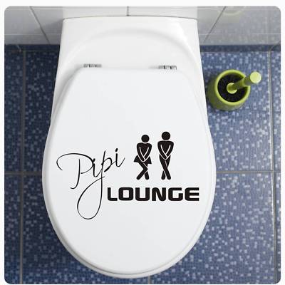 Pipi Lounge Aufkleber für WC Deckel Toilette Bad Klo Türaufkleber ...