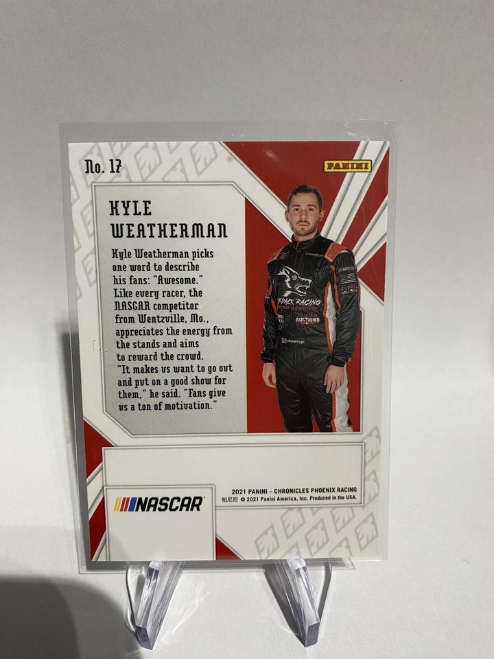Kyle Weatherman 2021 Panini Chronicles Phoenix Green #17 Racing Card | eBay