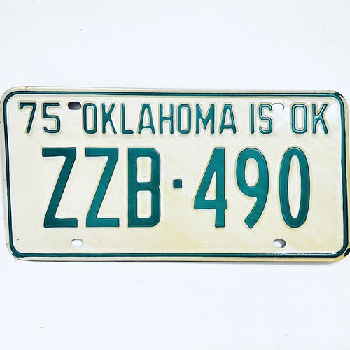 1975 United States Oklahoma Tulsa County Passenger License Plate ZZB ...