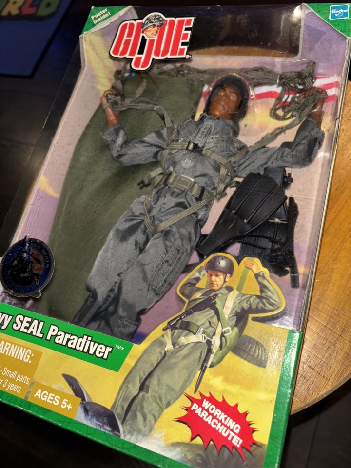 GI Joe Navy SEAL Paradiver Navy SEAL Collection 1/6 Hasbro 2003 Damaged ...
