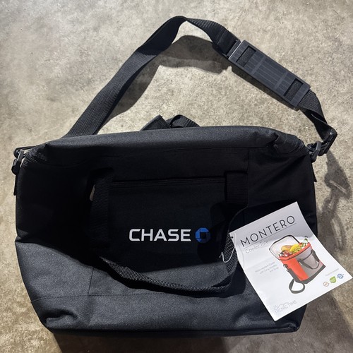 Chase Bank Insulated Cooler Large Bag Black Tote Logo New Montero ...