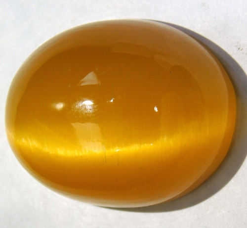 18.20Ct AAA+ Chrysoberyl Cat's Eye Orange Cabochon Oval Cut Loose ...