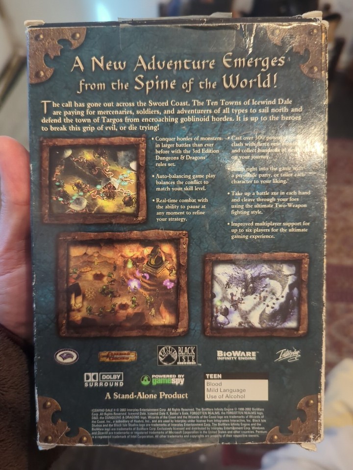 Icewind Dale II Forgotten Realms Role Playing Game PC Original COMPLETE ...