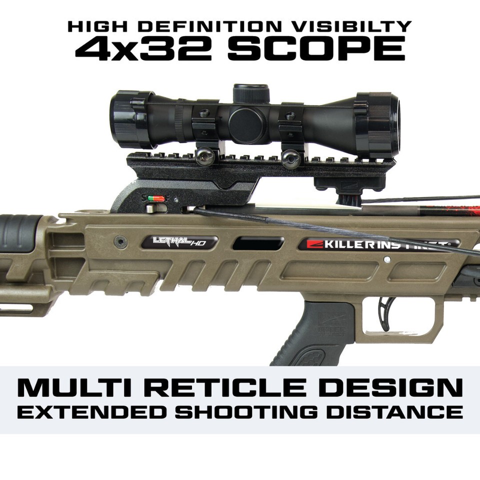 Killer Instinct Lethal 405HD Crossbow Kit with Anti Dry Fire Safety | eBay