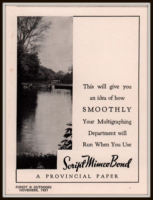 1937 AD SCRIPT MIMEO PAPER CANADA PROVINCIAL | eBay