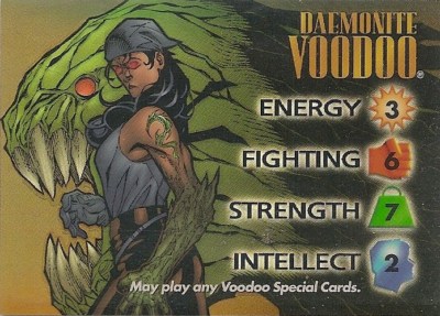 Marvel OVERPOWER Voodoo Daemonite Chrome promo char Marvel vs Wildstorm ...