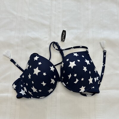 Adore Me Women's Laila Push Up Swim Top Starry Night Size 32B NWT | eBay