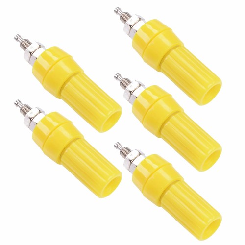 5 x Yellow 4mm Test Terminal Binding Post Socket Connector | eBay