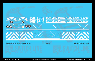 HO Scale Lake State Railway MP15 1501 & 1502 Locomotive Decal Set | eBay