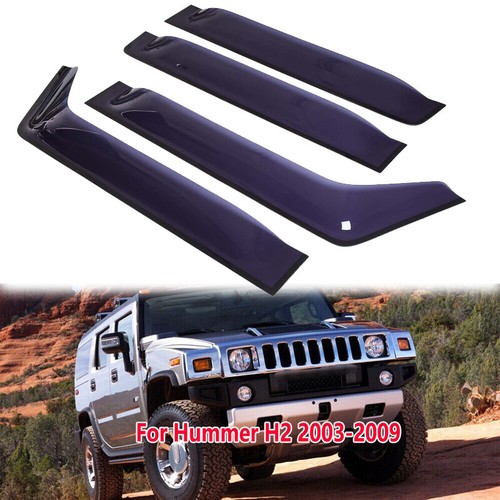 Smoked Side Window Vent Visor Sun Rain Deflector Guard For Hummer H3 ...