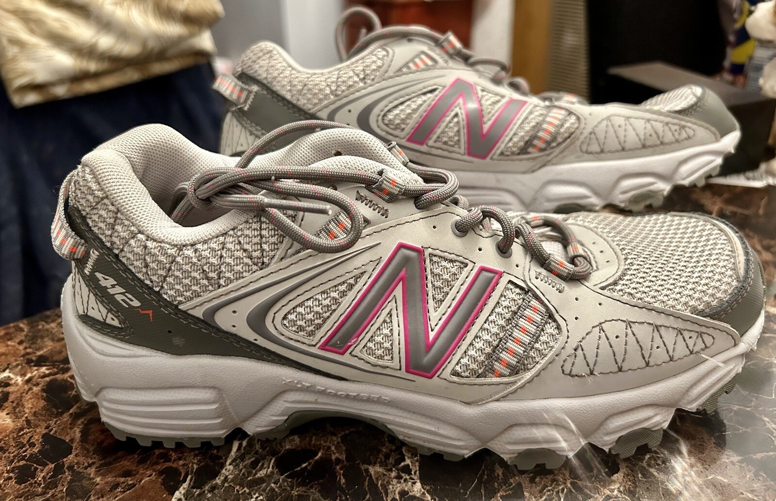 New Balance 412 Trail Running Shoes Grey Dark Pink Wo… - Gem