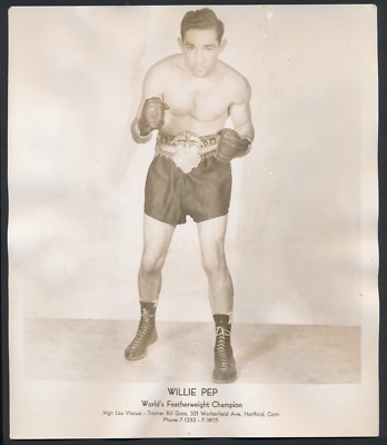 1940's WILLIE PEP Featherweight Boxing Champ Vintage Studio Photo | eBay