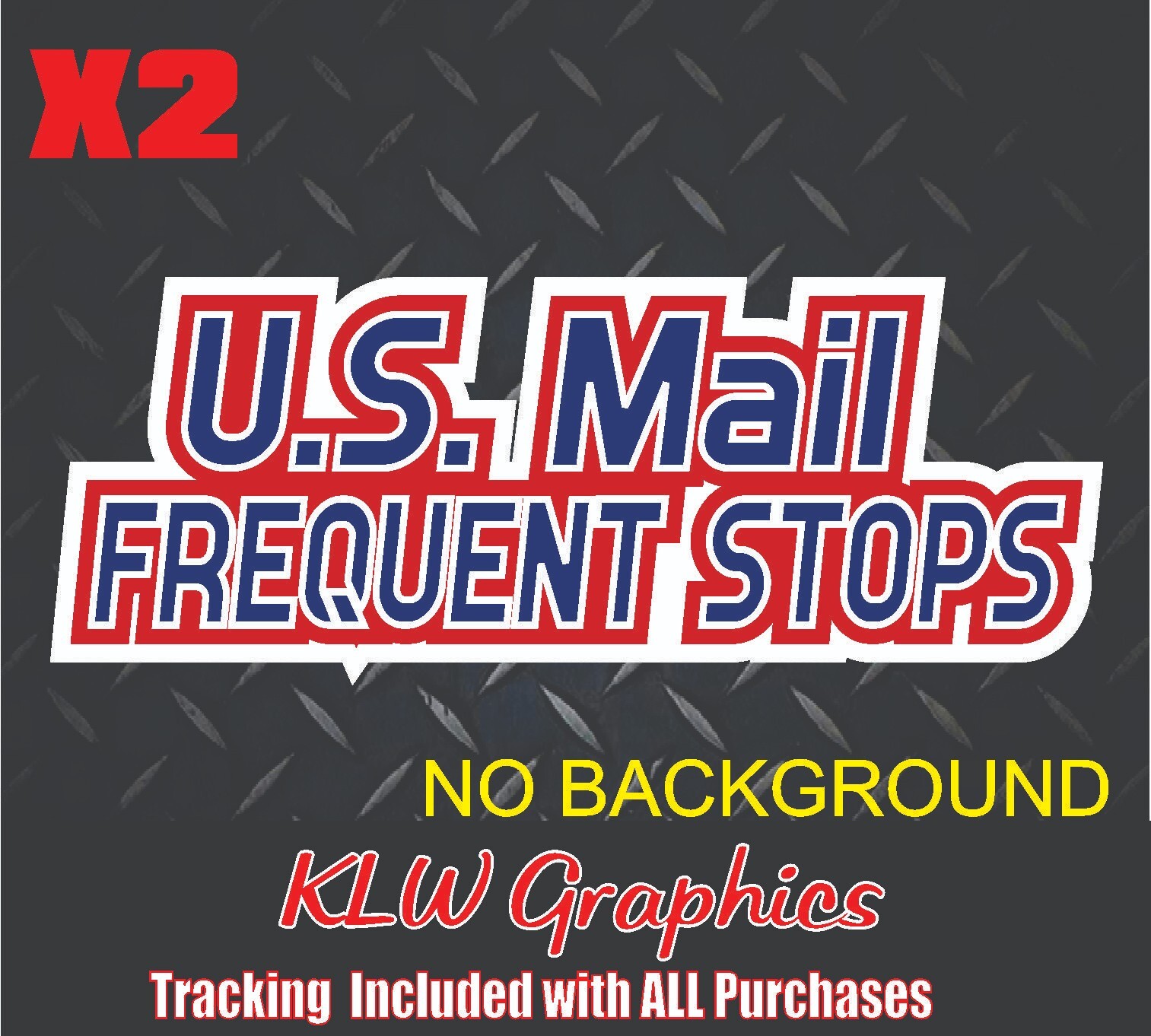 U.S. Mail Frequent Stops Car Window Decal Sticker Rural Carrier Van USA ...
