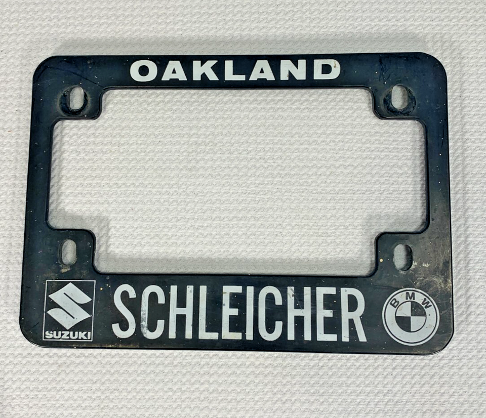 Vintage CA Motorcycle License Plate Frames Lot - BMW Suzuki Vespa ...