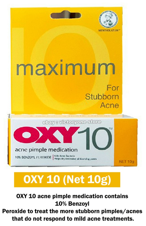 Treatment Face Acne Pimple Medication Cream OXY 5/10 Cover up - Benzoyl ...
