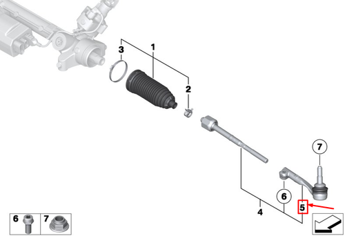 BMW 3 G20 Left Steering Tie Rod End 32106880696 GENUINE for sale online ...