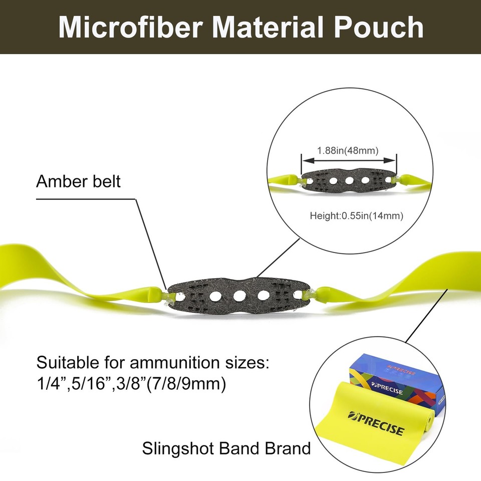 23pcs Slingshot Replacement Band Sets Flat Elastic Latex Material, 0.4 ...