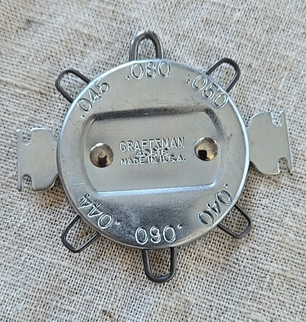 Sears Craftsman USA Nos 5pc Thickness Spark plug Gauge Set Catalog Only ...