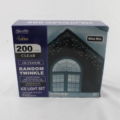Sienna 200-Count Random Twinkle Icicle Window Lights Indoor/Outdoor ...
