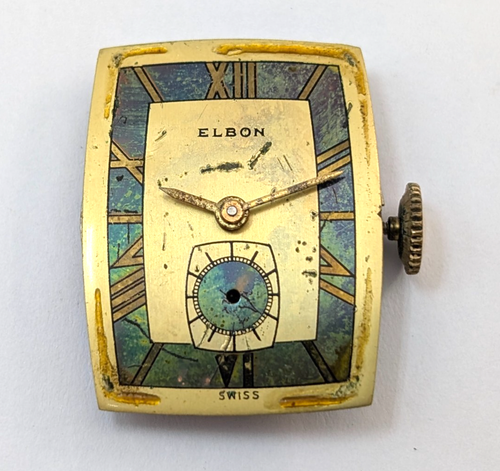 Vintage ELBON 107-8 Laco Watch Co 7 Jewels Mens 20mm Swiss Movement ...