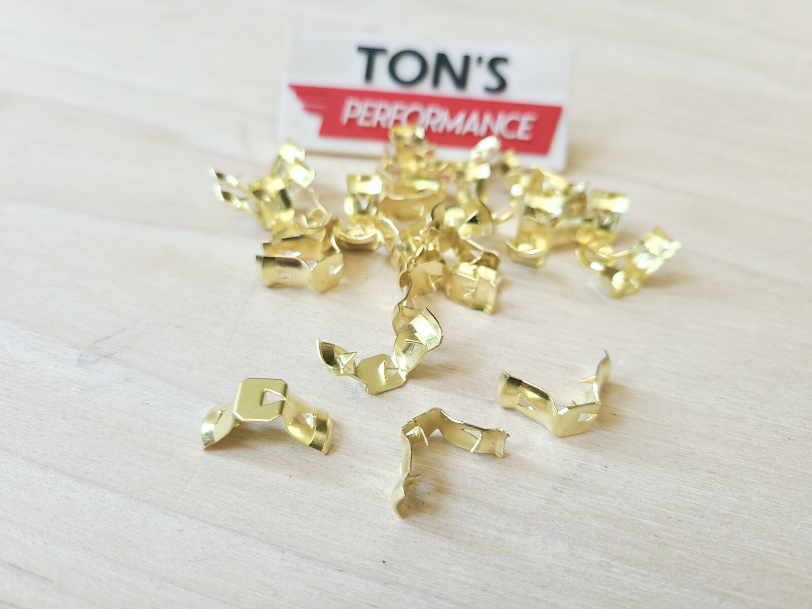 Bag of 25 Brass Spark Plug wire ends Terminal Ends Clips Fit in Wico ...