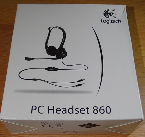 Logitech 860 Headset 3.5mm Stereo On-Ear Microphone Gaming PC Laptop ...