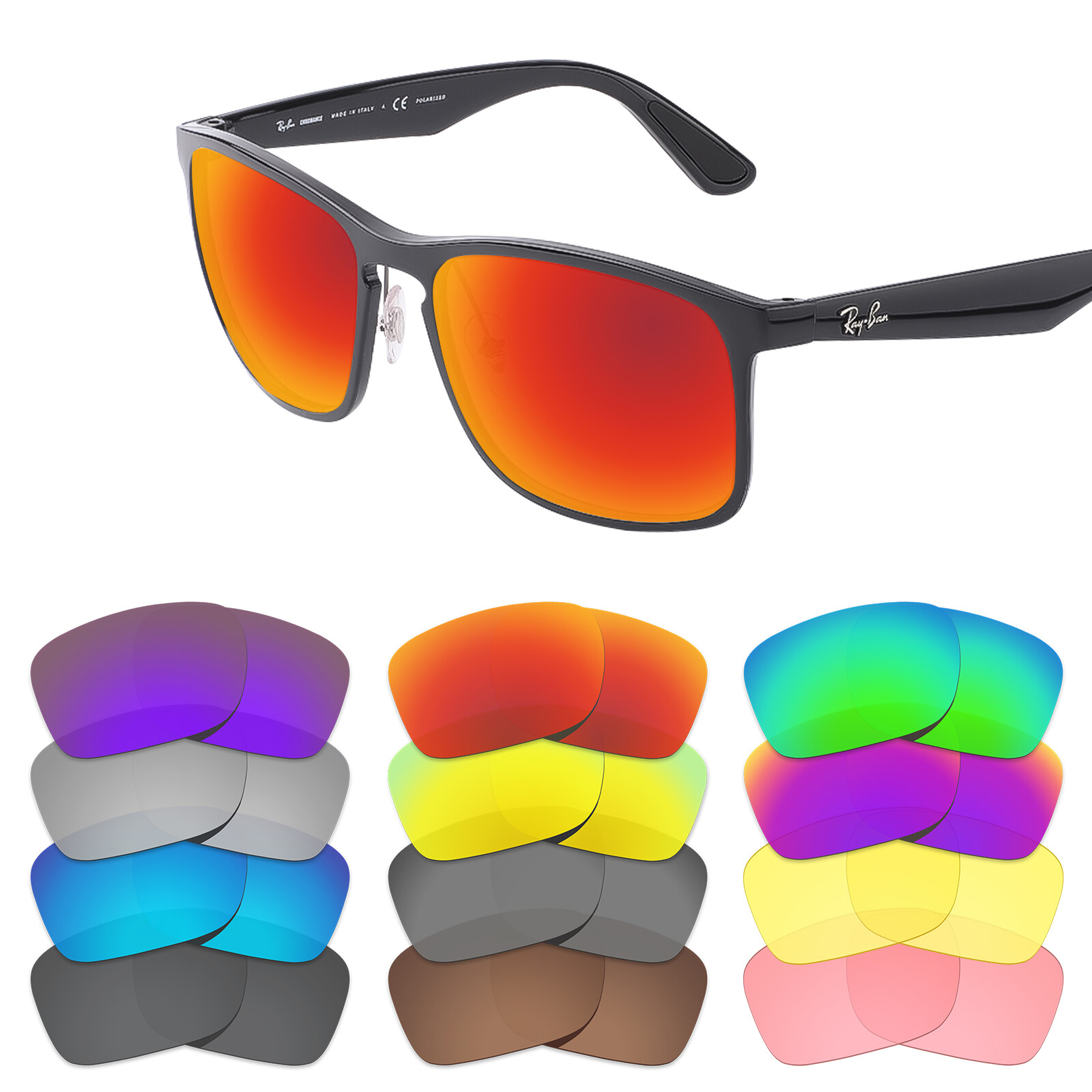 EYAR Polarized Replacement Lenses for-Ray-Ban RB4264-58 Sunglasses ...