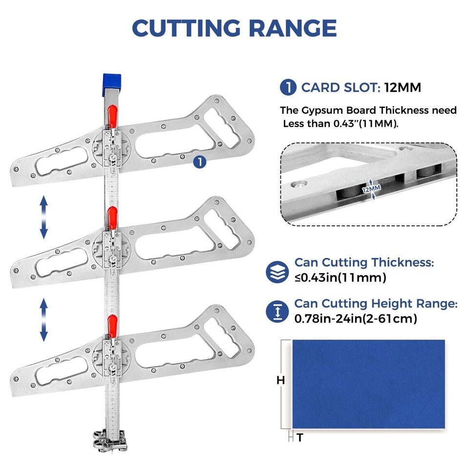 Plaster Board Cutting Tool, Folding Gypsum Board Cutter, Handheld ...