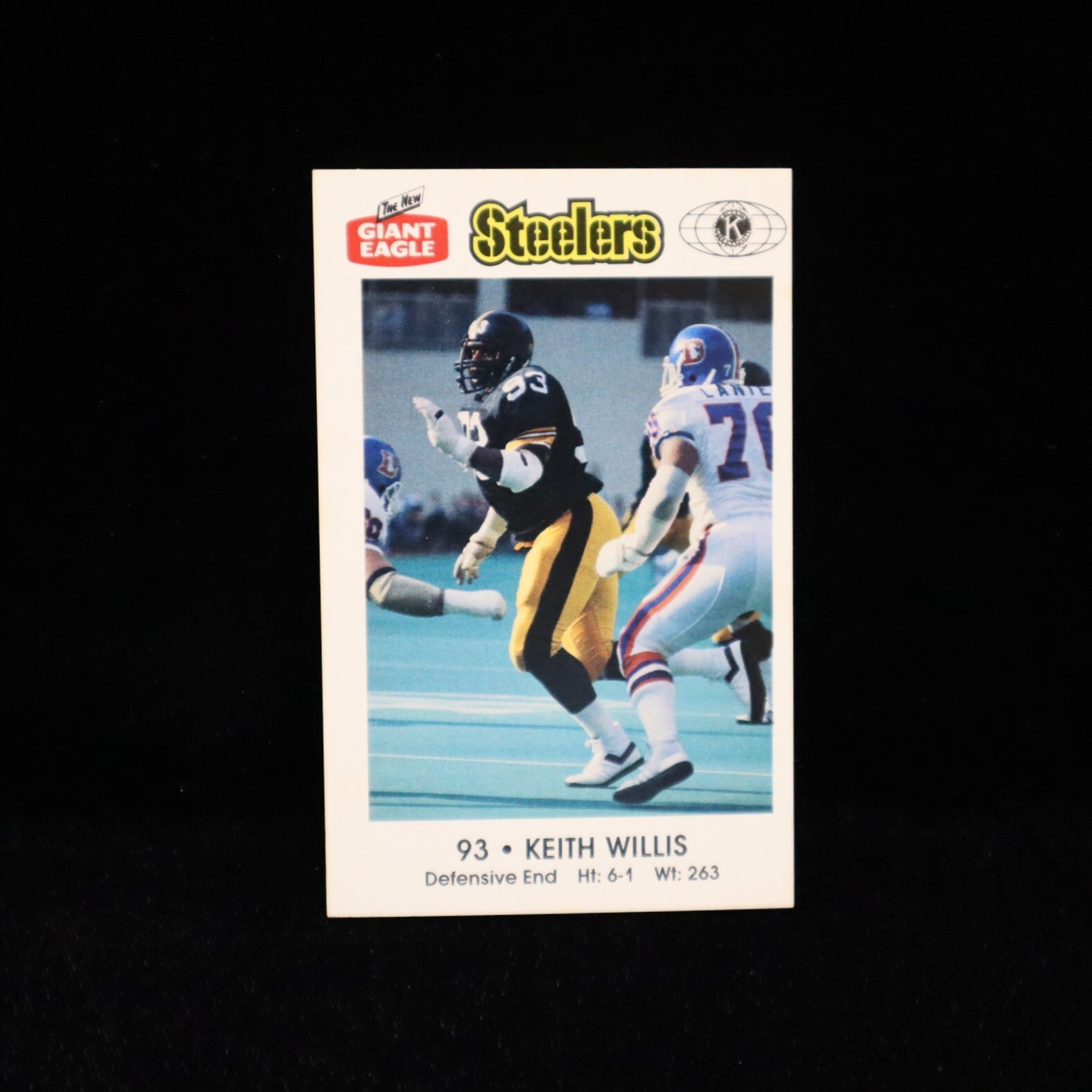 1987 Keith Willis Pittsburgh Steelers Giant Eagle Grocery Kiwanis ...