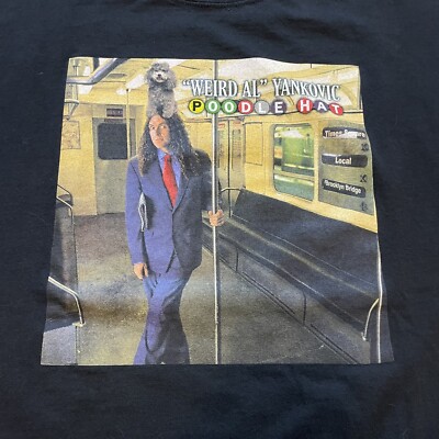 Vintage Weird Al Yankovic T-Shirt Size XL Comedy Rock Band Poodle Hat ...
