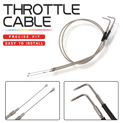 48" Throttle Cable & Idle Cable Kit Compatible With Harley Dyna Super ...