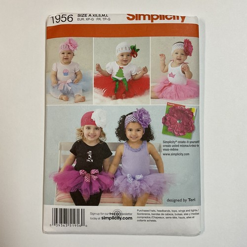 Simplicity 1956 Babies Tutu & Appliques Sewing Pattern Designed by Teri UNCUT | eBay