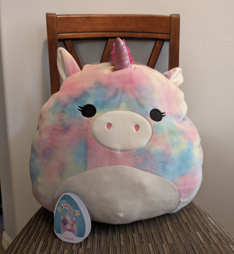 Squishmallow Phoenix Unicorn plush 16in Tie Dye With Tags | eBay
