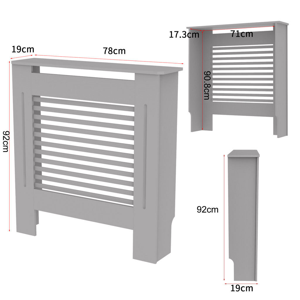Premium Large 92CM Tall Radiator Cover Bar Wall Cabinet MDF Grill Shelf ...