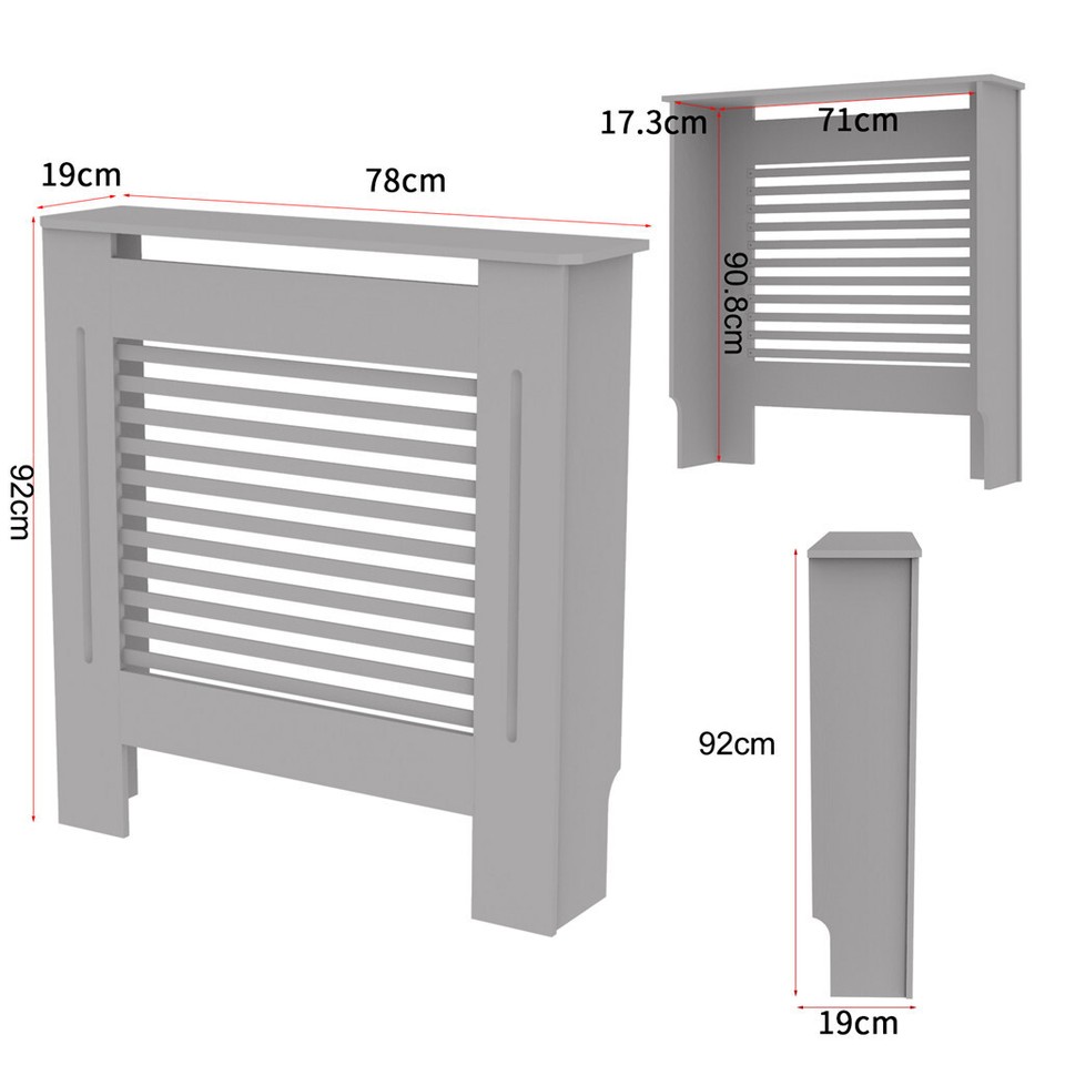 Premium Large 92CM Tall Radiator Cover Bar Wall Cabinet MDF Grill Shelf ...