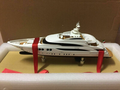 Handcrafted 50M Yacht Boat Model 1:160 Scale Resin Model, White Color ...