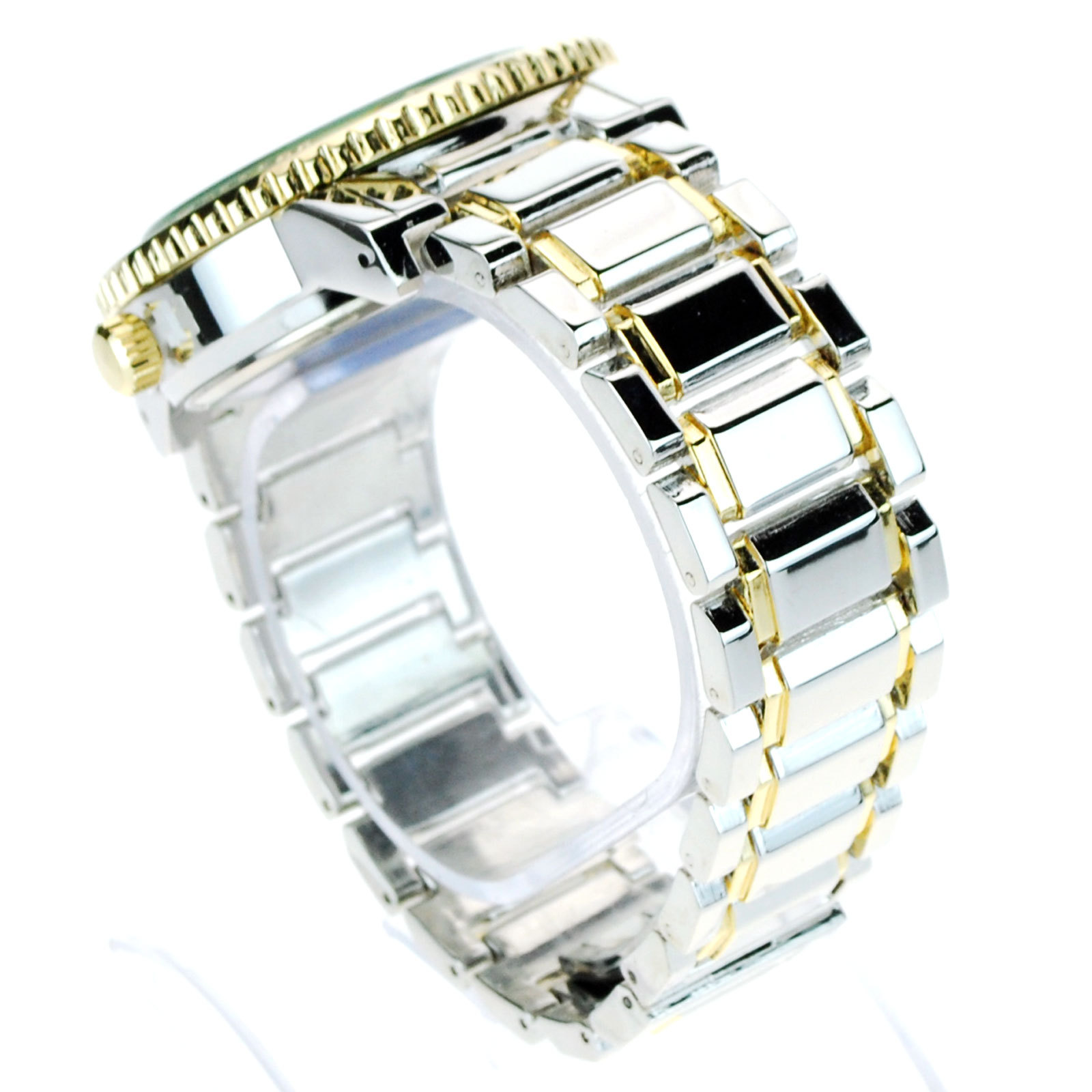 Mens Designer Fashion Luxury Plated Metal Dress Analog Round Wrist ...