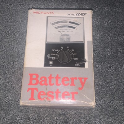 Vtg Radio Shack Battery Tester Micronta 22-031 1.5-22.5V W/ Box ...