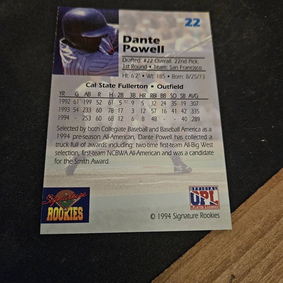 1994 Signature Rookies Draft Picks - Autographs #22 Dante Powell /7750 ...