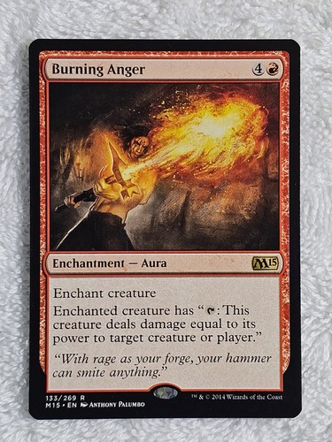 MTG Burning Anger #133 Magic 2015 (M15) Magic the Gathering Card Rare ...