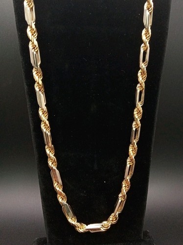 14k Solid Gold Figaro Rope Chain 24 Inches 5.8mm | eBay