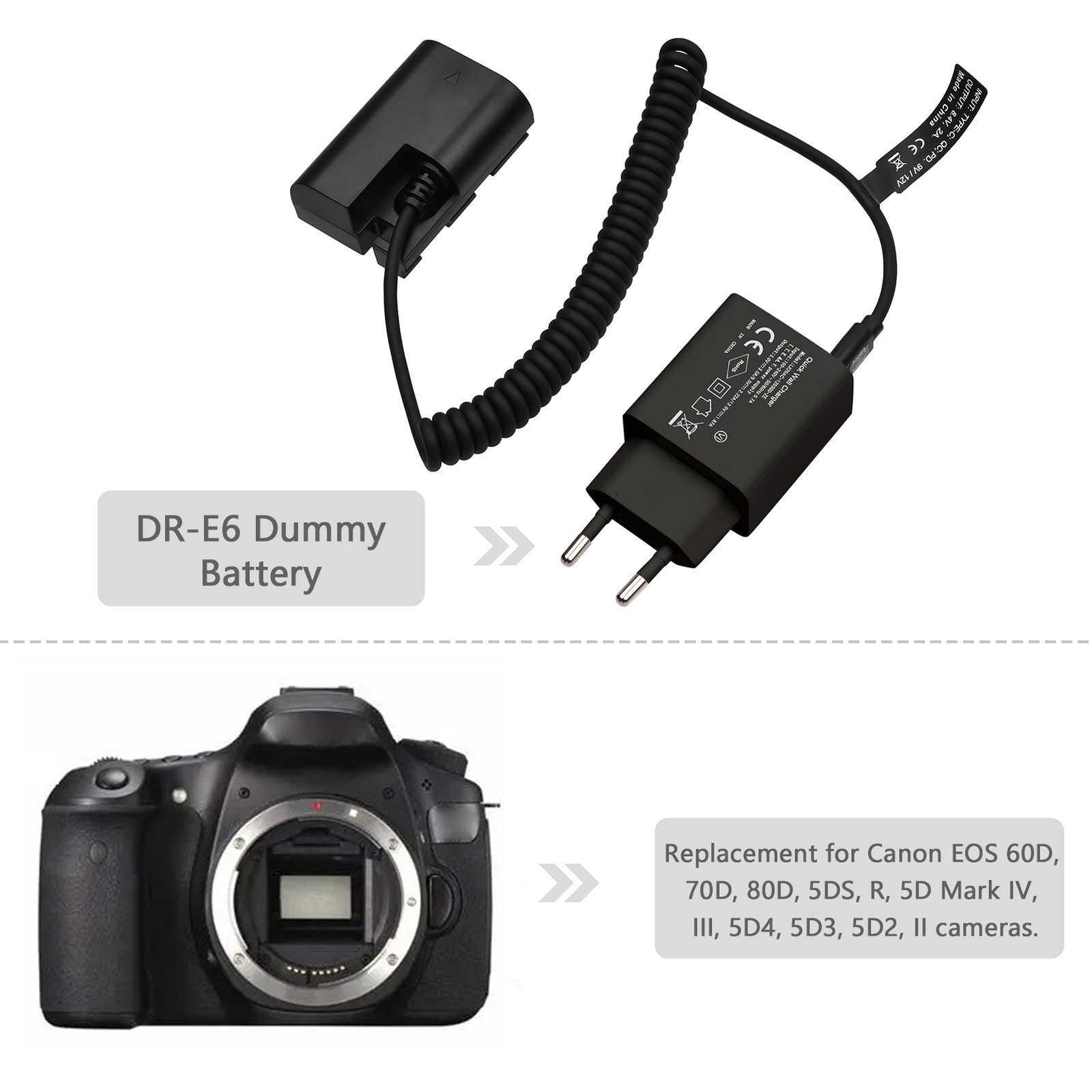 Type-C DR-E6 Dummy Coupler 20W PD Replacement O2W4 | eBay Australia