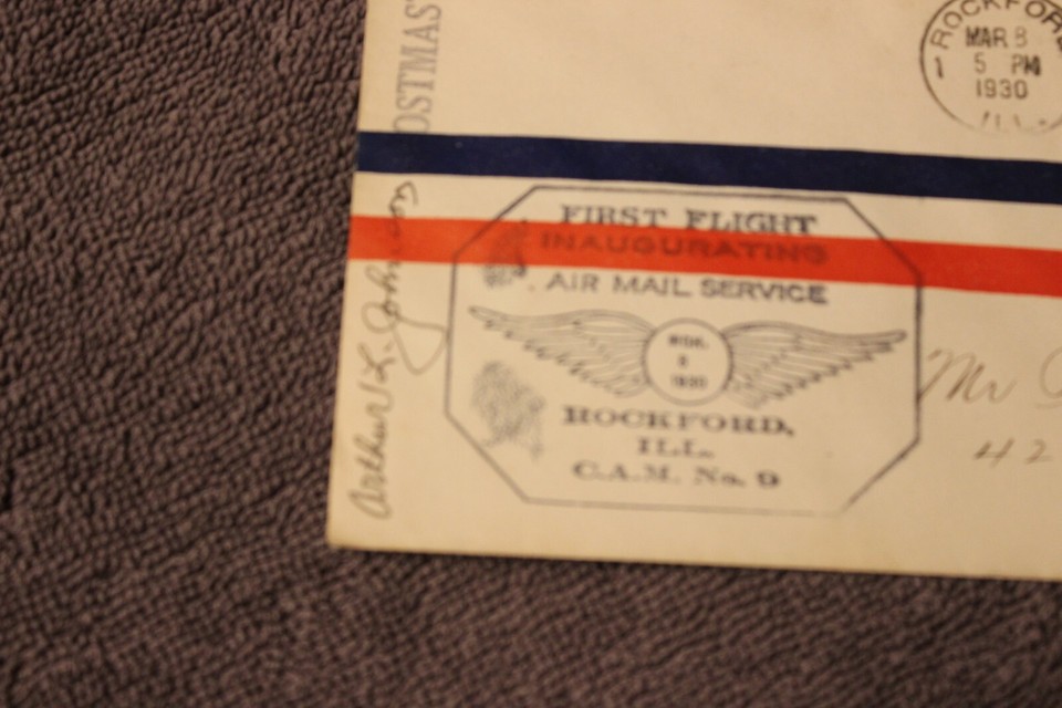 1930 (Mar 8) Rockford, Il. "First Flight Air Mail Service" first day ...