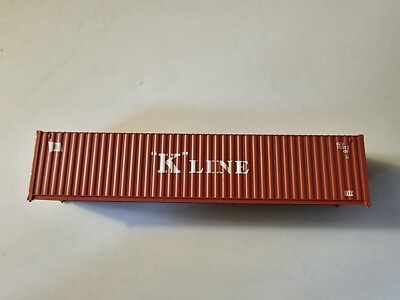 Walthers HO Scale 40' Corrugated-Side Shipping Container K-Line (Red ...