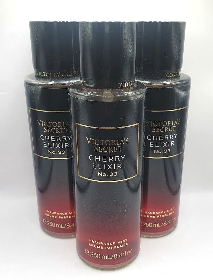 VICTORIA'S SECRET CHERRY ELIXIR NO. 33 BODY MIST 8.4 FL OZ (SET OF 3 ...