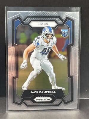 2023 Prizm 330 Jack Campbell Rookie RC Detroit Lions NFL football card ...