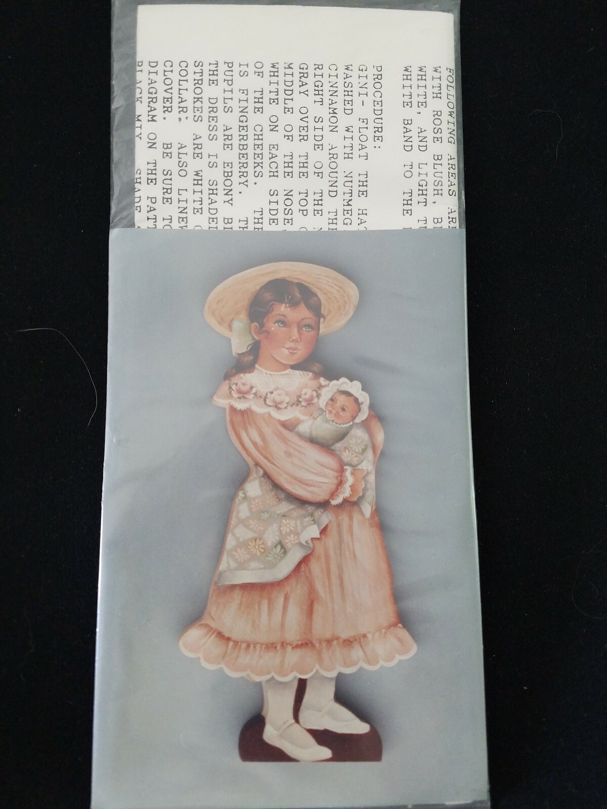 DELANE LANGE 1991 GINI HOLDS DOLL PAINTING PATTERN PACK 17-91 | eBay