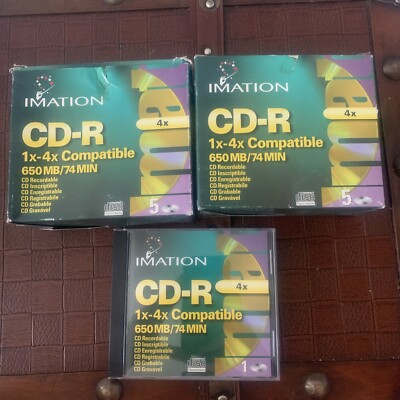 Imation CD-R 1X-4X Compatible 650MB / 74 Min. (11 Pack) NEW/SEALED! | eBay
